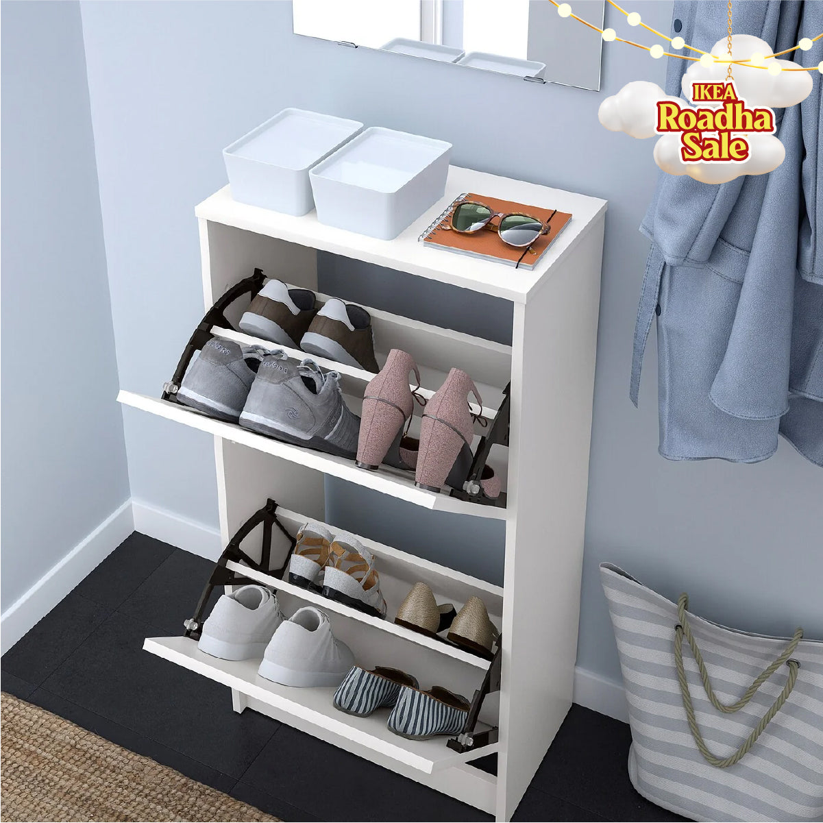 Ikea bissa shoe rack store